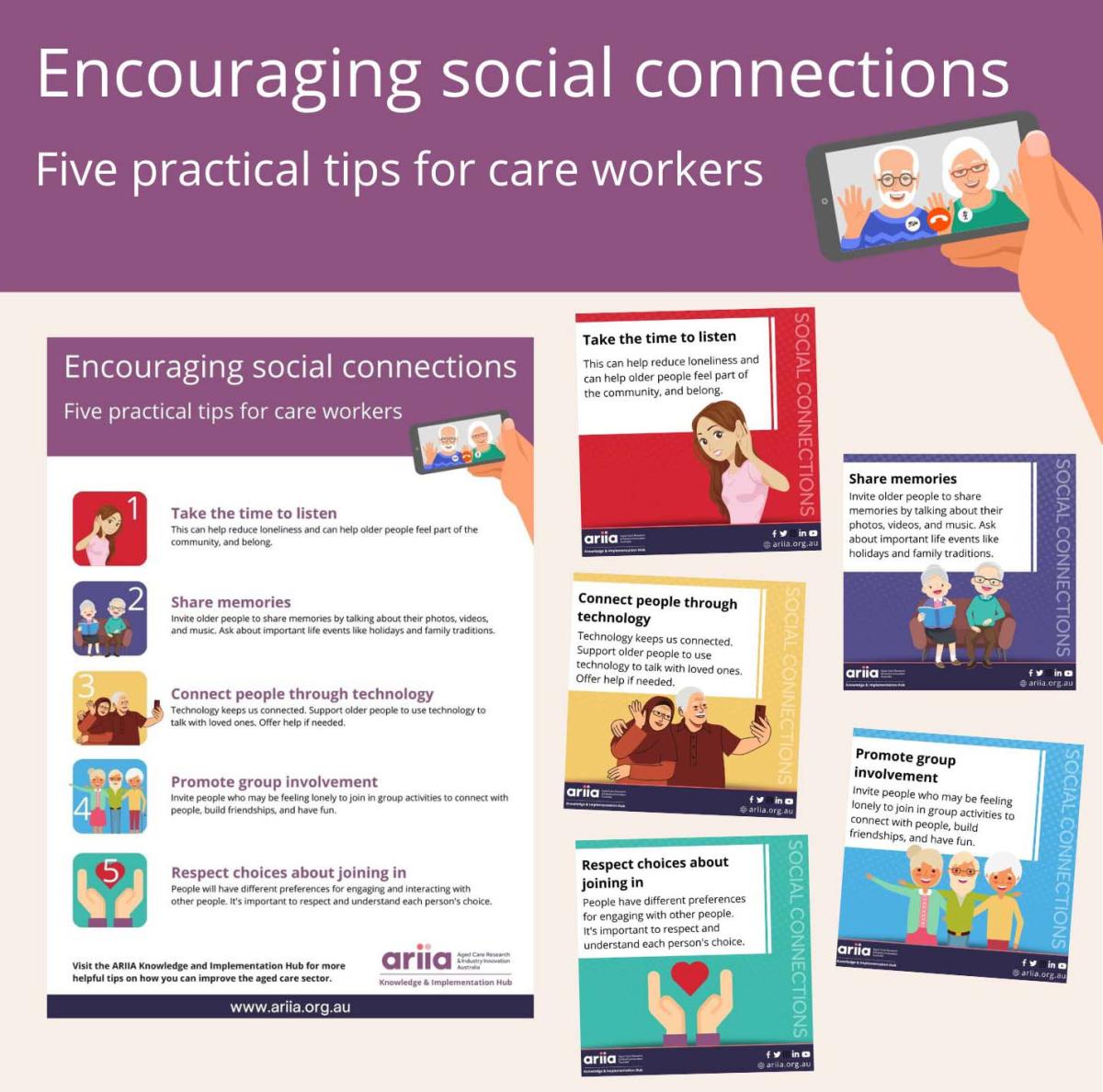 Creating social connections: practical tips for care workers | ARIIA